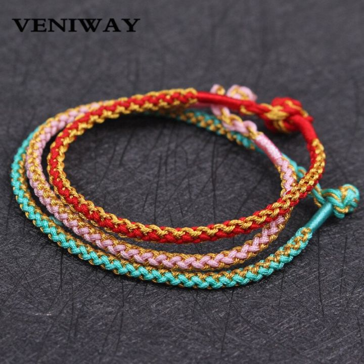 Handmade Lucky Bracelet For Men Women Simple Rope Dragon Scale Bracelet ...