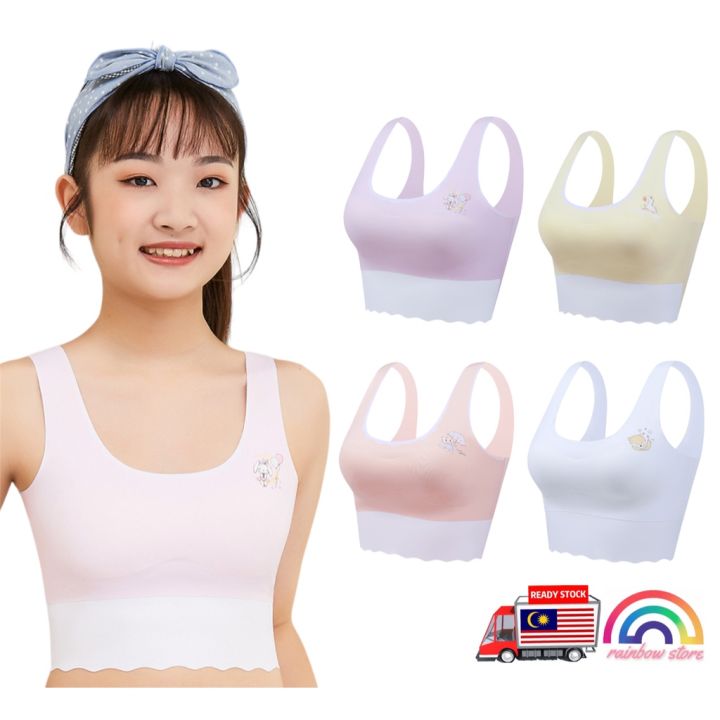 Girl Training Bra Teenage Seamless Bra Young Student No Steel Ring Bra ...