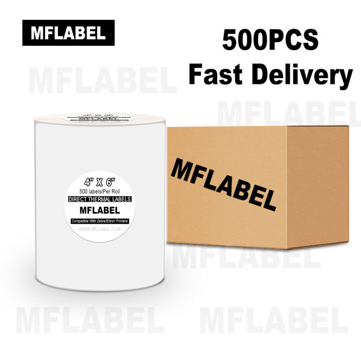 A6 Termal Printer Sticker Label Paper Roll 100mm x 150mm Airway Bill ...