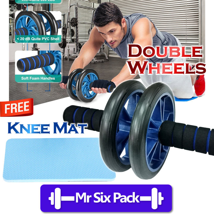 145 Fitness Gym Abs Senaman Perut Wheel Roller Six Pack Training ...