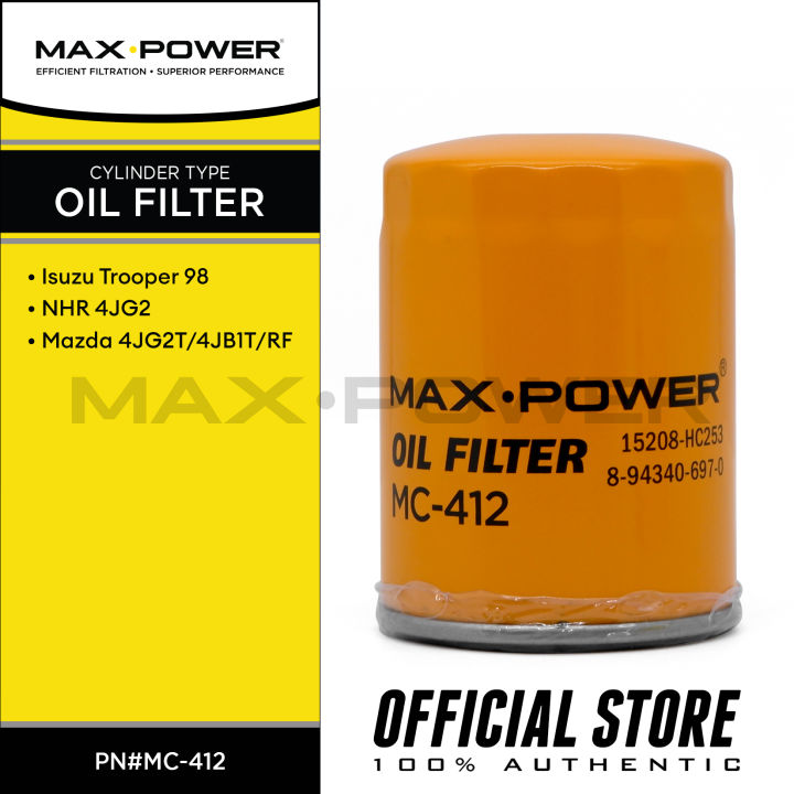 RoadFit MAX Power Oil Filter for Isuzu Trooper 4JG2 MaxPower MC-412 ...
