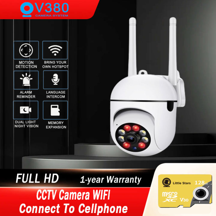 V380 Pro cctv camera wifi connect to cellphone with voice 360 Indoor ...