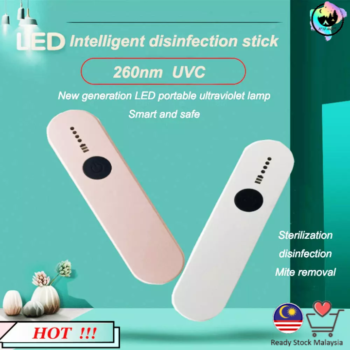 [Ready Stock] Rechargeable Portable UV Light Sterilizer Lamp USB UVC Handheld Ultraviolet ...
