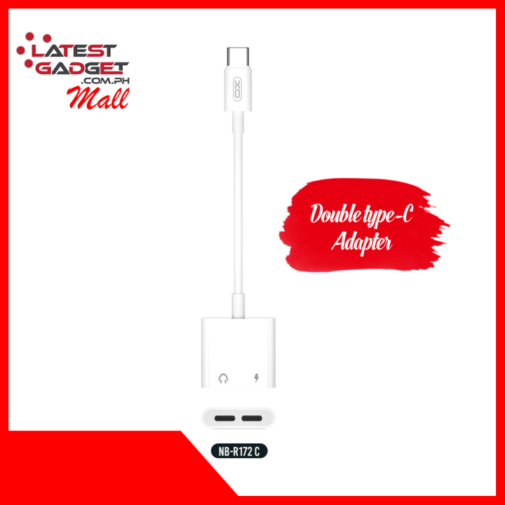XO NB-R172C Type-C To Double Type-C Audio Adapter Cable | Lazada PH