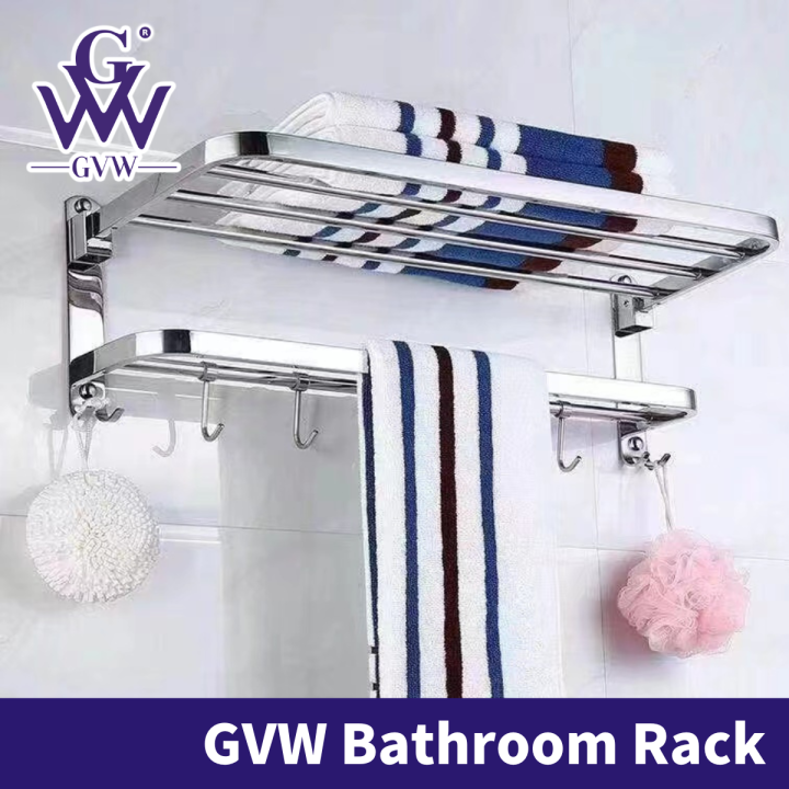 GVW 304 Toilet Rack Stainless Steel Bathroom Rack Bathroom Shelf Rak ...
