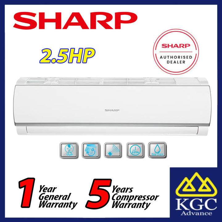 Sharp 2.5HP R32 Non-Inverter Air Conditioner AHA24WCD2 | Lazada