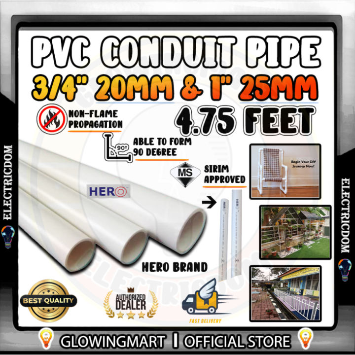 [READY STOCK] 4.75FEET PVC PIPE SIRIM APPROVED / PAIP PVC WIRING ...