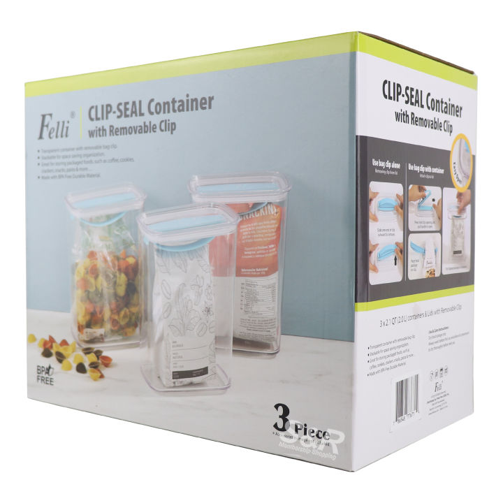 Felli Clip-Seal Container 3pcs | Lazada PH