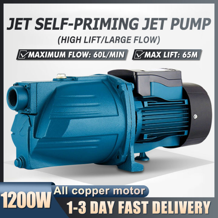 1HP Electric Water Pump 1200W High-Power Water Pump Portable Motor 60L ...