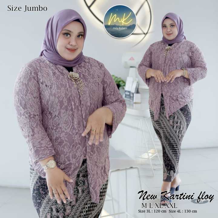 Setelan kebaya floy brokat jumbo 2L-4L / Kebaya buat orang gemuk ...