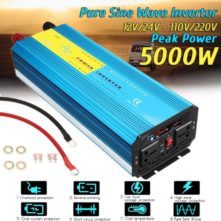 12v 110v 60hz Pure Sine Wave Inverter 6000w 5000w 4000w 3000w 2000w Peak Voltage Transformer