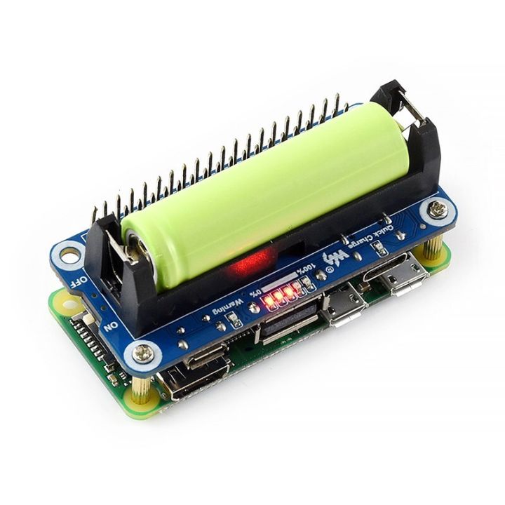 Raspberry Pi 4 Model B Li-Ion Battery HAT Expansion Board SW6106 5V ...