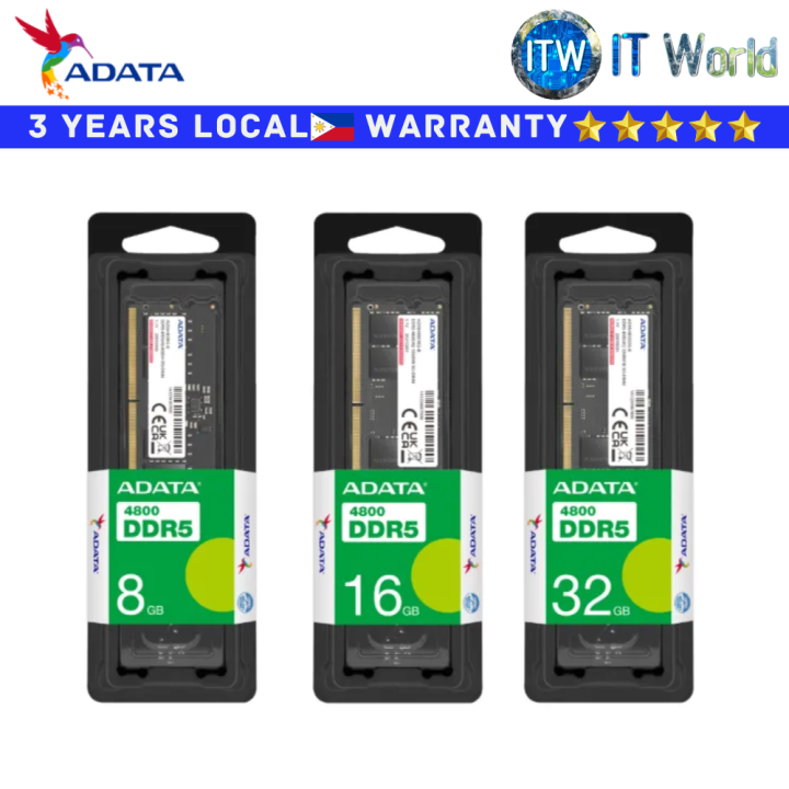 Adata Premier DDR5-4800 SODIMM Memory Module RAM (8GB | 16GB | 32GB) | Lazada PH