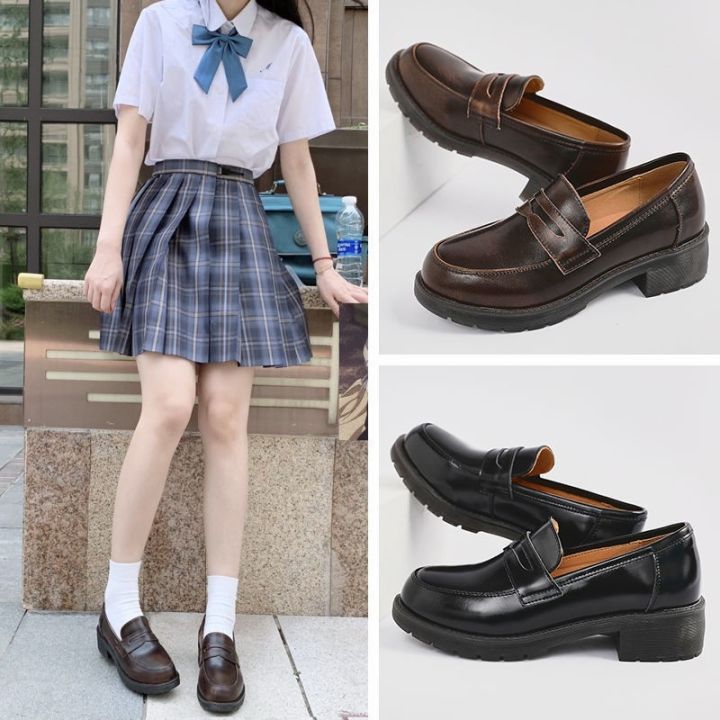 [Hot sales] PLMM Japanese jk shoes new school style Hepburn loafers spring and autumn small ...