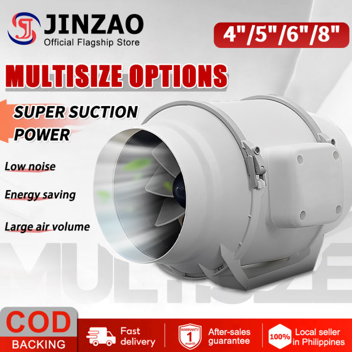 4"/5"/6"/8" High Suction Duct Booster Fan Exhaust Fan Smoke Ventilation ...