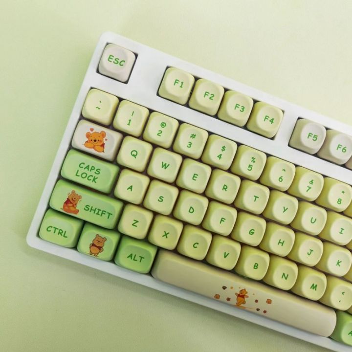 《321》【Keycap Only】Winnie the Pooh Keycap 126 Keys MOA Profile PBT ...
