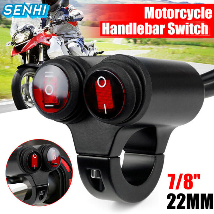 Senhi Universal 12V Motorcycle Headlight Fog Light Spot Lamp Switchs ...