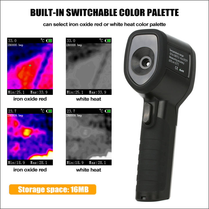 Handheld IR Thermal Imaging Camera Digital color Display HT-175 1024P High Resolution Infrared ...