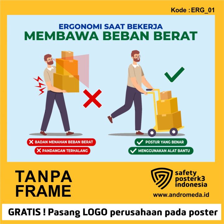Safety Poster K3: Utamakan Keselamatan dan Kesehatan Kerja Ergonomi ...