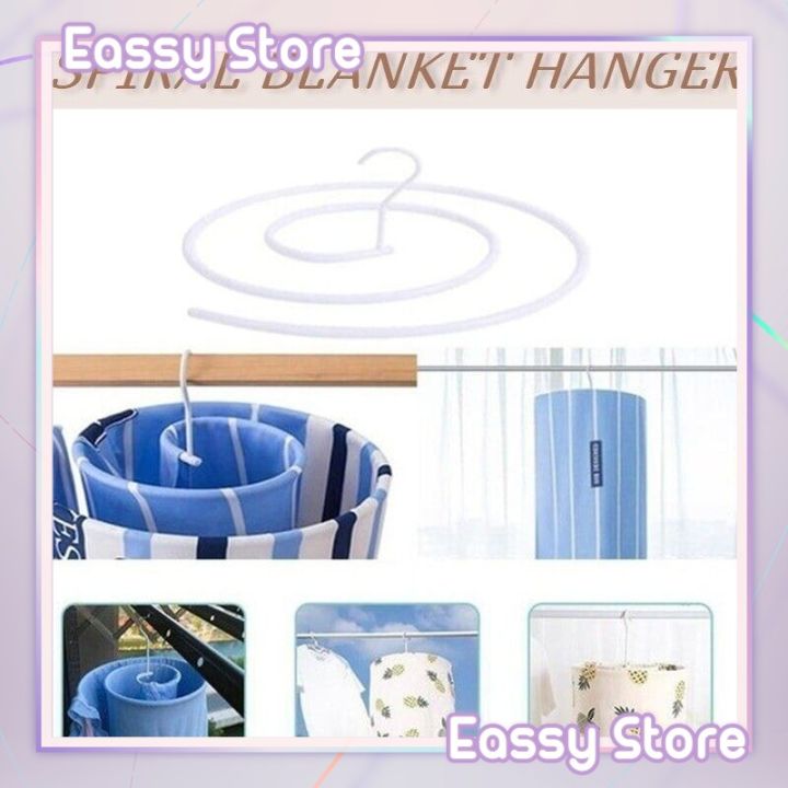 Round Drying Rack 360° Rotatable Circle Shape Spiral Blanket Bedsheet ...