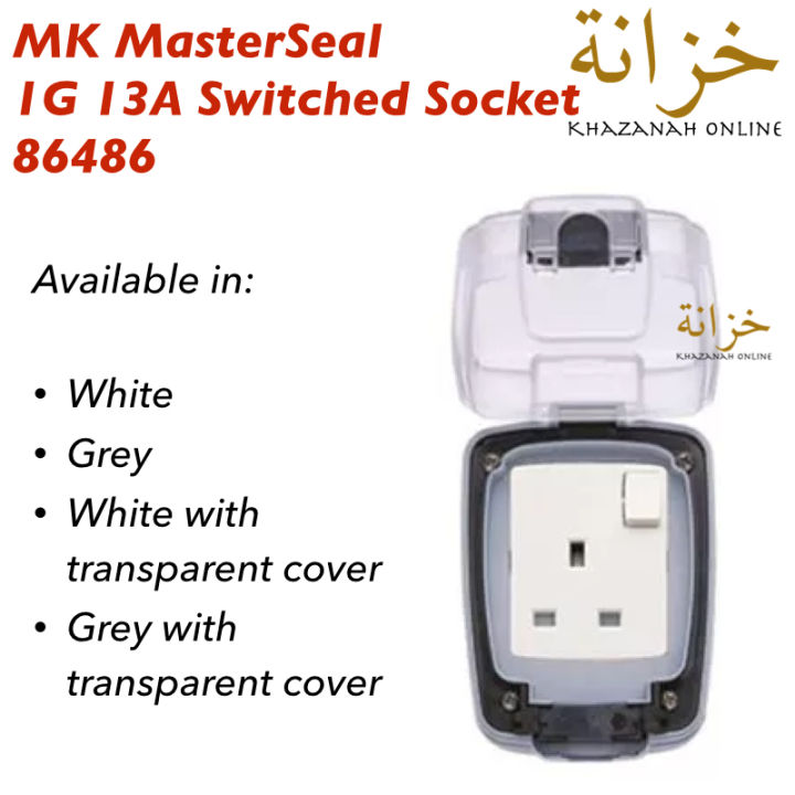 MK 86486 Masterseal 13A Switch Socket IP66 Weatherproof and Dustproof ...