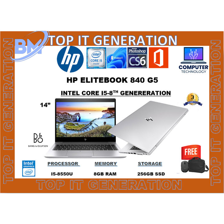 HP EliteBook 840 G5 Core i5 8th Gen 8GB RAM 256GB SSD | Lazada