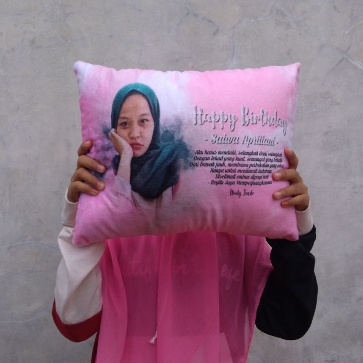 bantal foto custom ukuran 30 cm X 40 cm | Lazada Indonesia