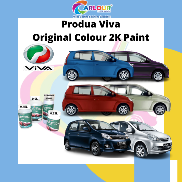 Perodua Viva Original Color 2K Paint Basecoat Solid, Metallic, Pearl ...