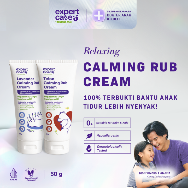 Expert Care Calming Rub Cream 50 g - Telon & Lavender dengan Eucalyptus ...