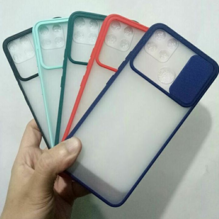 SLIDING CASE REALME C25 CASE DOVE MATTE TRANSPARAN SLIM FUZE MACARON ...