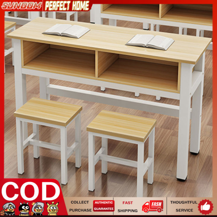 SUNOOM Double Office Desk Study Table Computer Table Drawer Table Desk ...