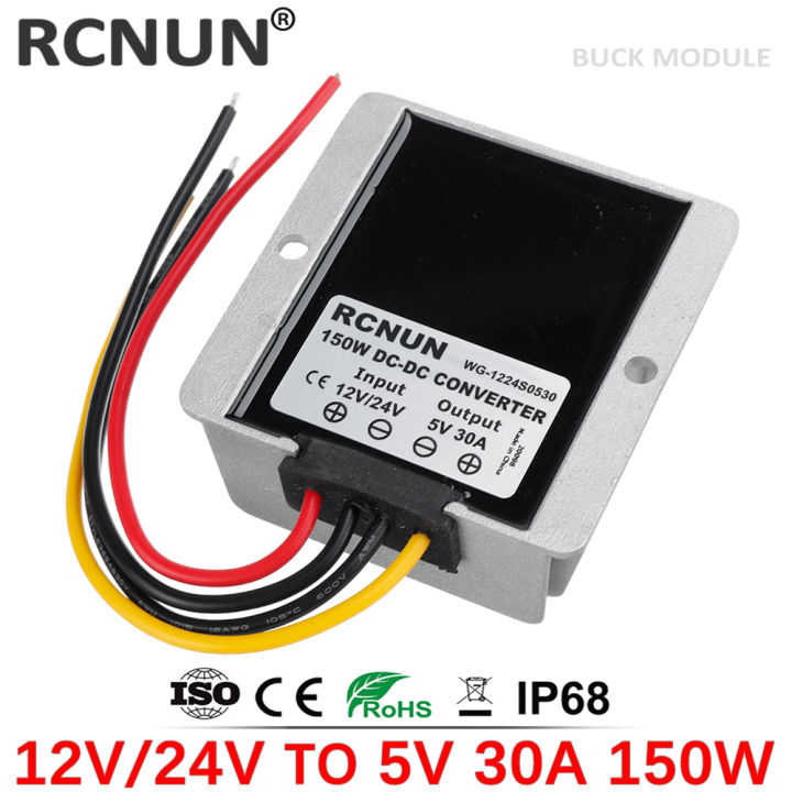 Quality 12v To 5v 24v To 5v 15a 20a 30a Dc Dc Converter Step-Down 8-36v To 5v Buck Module Car ...