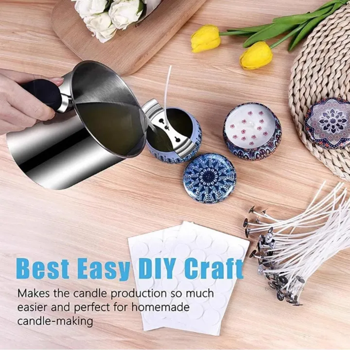 Metal Candle Making Pouring Pot Durable Wax Melting Pot Candle Making ...