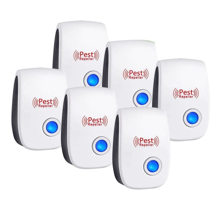 6 Pack Ultrasonic Pest Repeller Electronic Plug in Rodent Mouse Roach ...