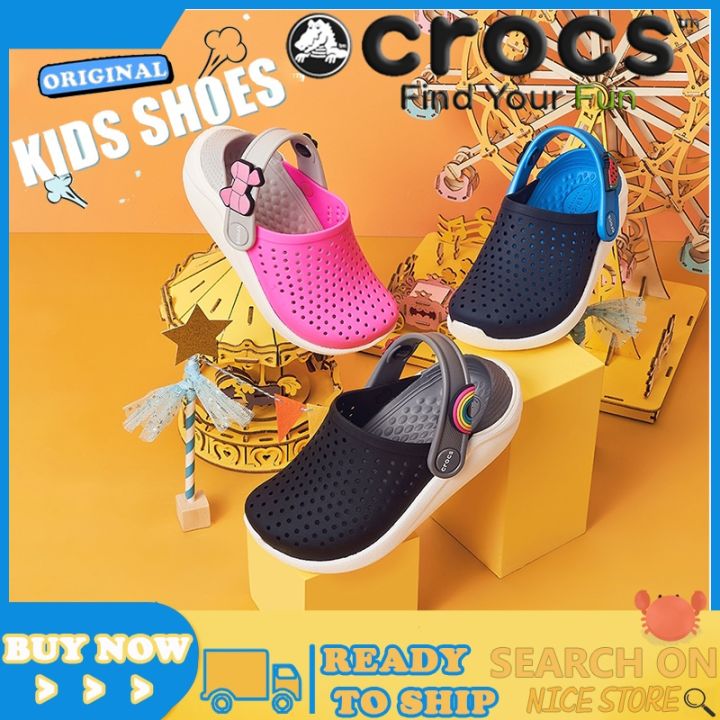 ORIGINAL CROCS LITERIDE KID'S SHOES BOY GIRL SANDALS READY STOCK ...