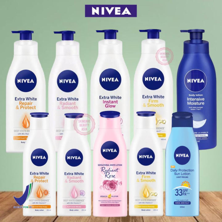 [BPOM] NIVEA Body Lotion 100ml/ 200ml/ 400ml - Extra White | Intensive Moisture | Sensational ...