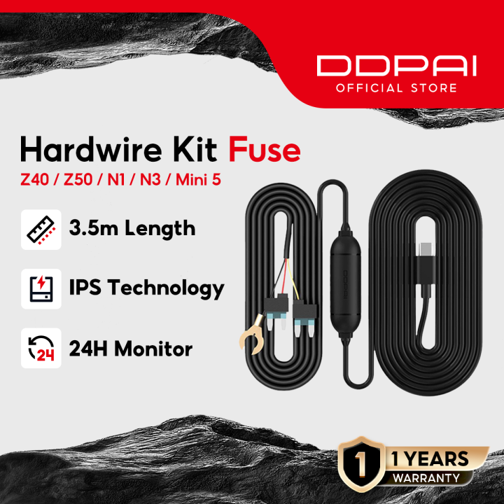 DDPAI Fuse Hardwire Kit 24 Hours Parking Monitor for N3 & Z40/Z50 ...