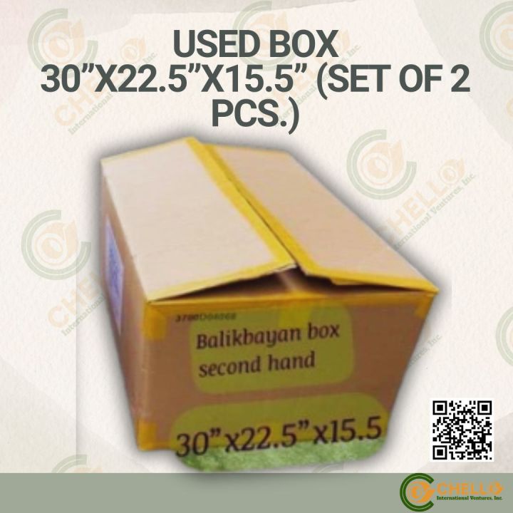 Balikbayan Box Heavy duty 30”x22.5”x15.5” (SET OF 2 PCS.) | Lazada PH