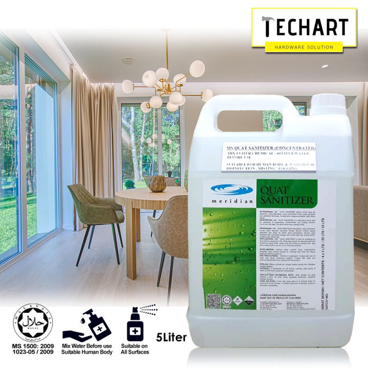 5L MS QUAT (CONCENTRATED) SANITIZER JAKIM HALAL Disinfection Spray ...