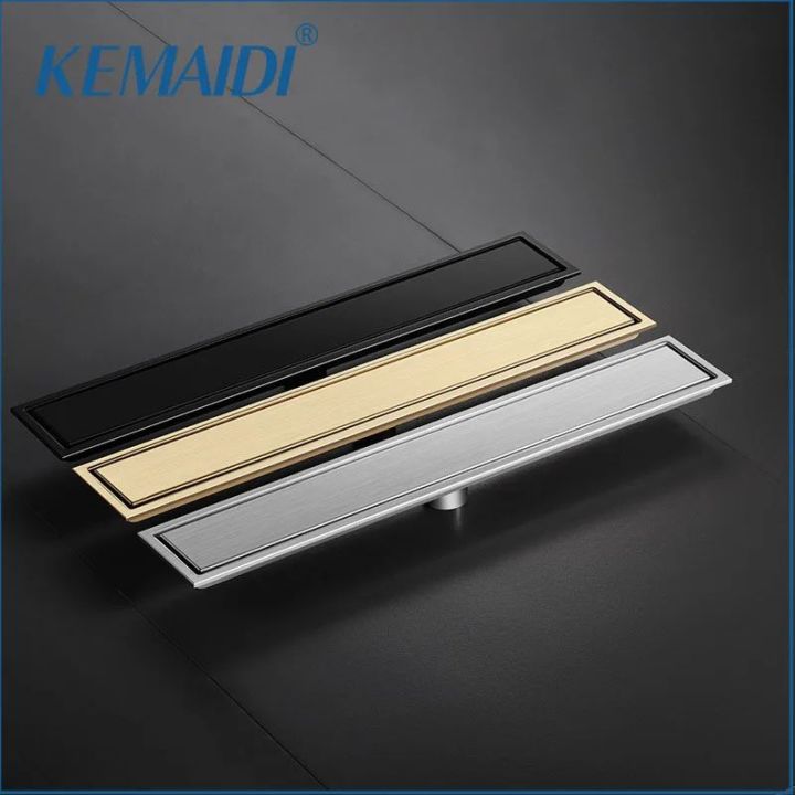 KEMAIDI GoldBathroom Drains Rectangle Type 304 Stainless Steel Bathroom ...