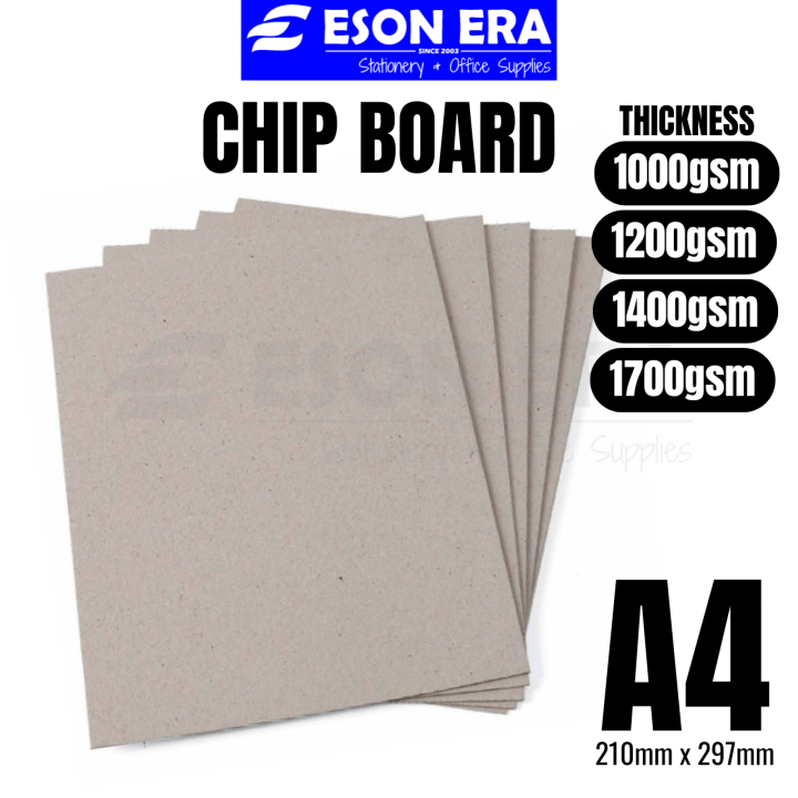 [A4] Chip Board A4 1000gsm/1200gsm/1400gsm/1700gsm Black 1pc Grey Card ...