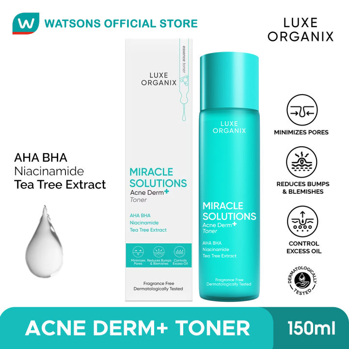 LUXE ORGANIX Miracle Solutions Acne Derm + Toner | Lazada PH