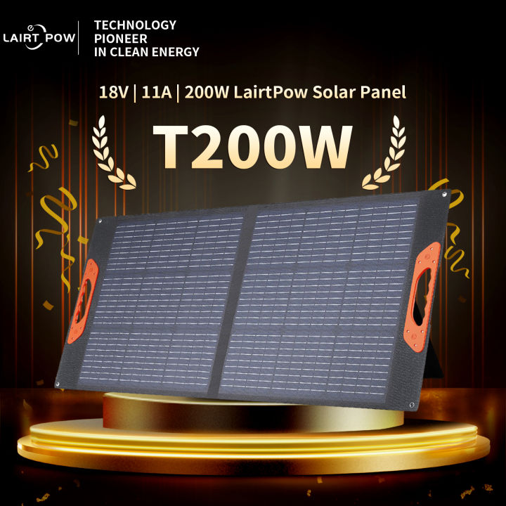 LairtPow Portable Solar Panel 21W 60W 120W 200W Solar Panel Compatible ...