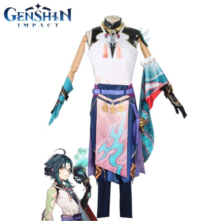 Anime Genshin Impact Xiao Cosplay Costume Carnival Halloween Party ...