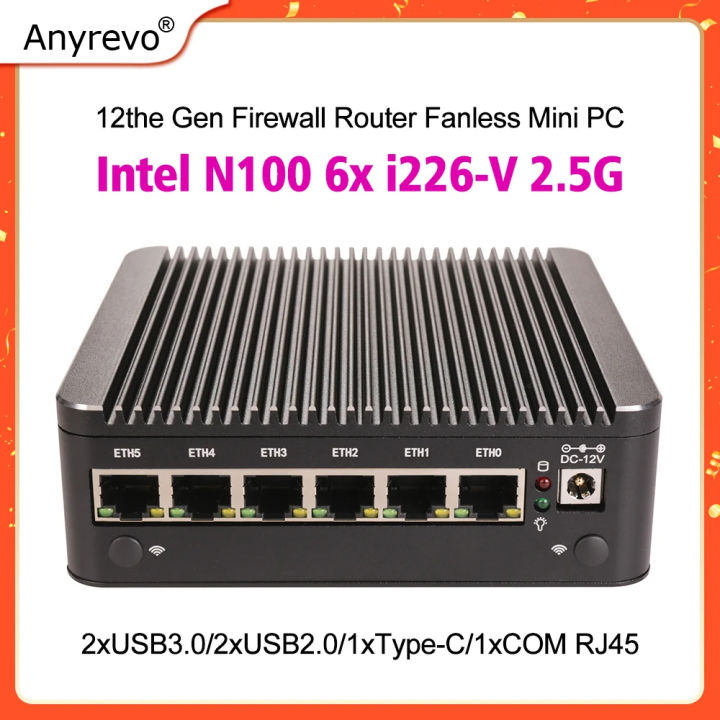 Fanless Soft Router 6x i226-V 2.5G LAN Intel N150 Celeron 6305 Firewall ...