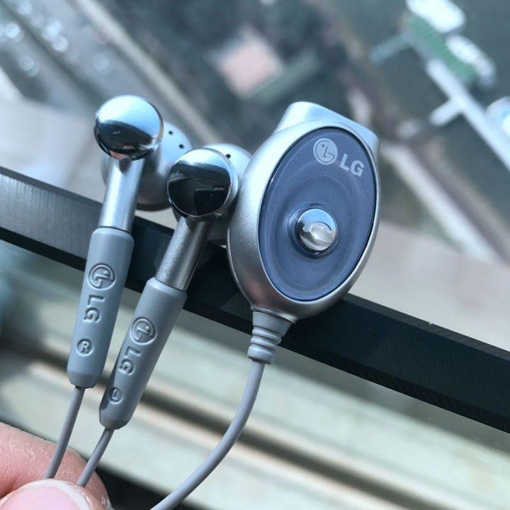 LG Retro Nice Bass Grey Earphone &/ LG Mic Control cable | Lazada