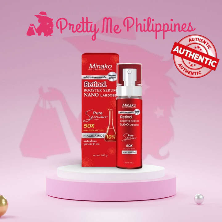 Minako Booster Serum with Niacinamide, Hya, Glutathione and Retinol Serum | Lazada PH