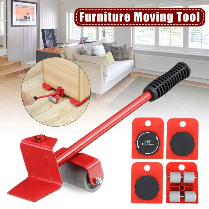 5 PCS Furniture Mover Lifter Easy Slides Transport Lifting Heavy Duty ...