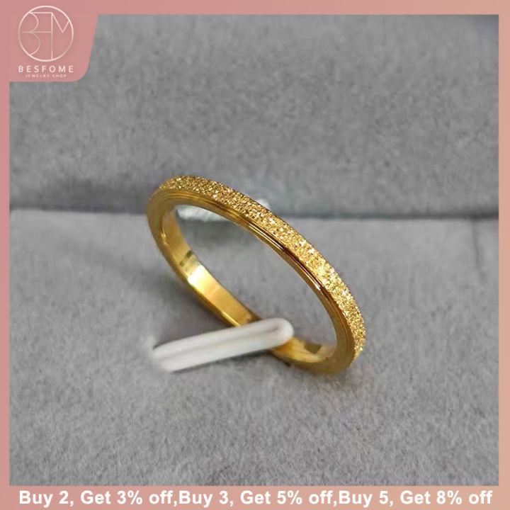 BESFOME Anti-Rust Stainless Steel Gold Minimalist Rings for Womem ...