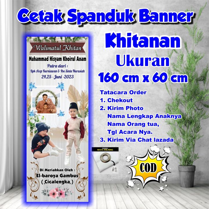 Spanduk Banner Khitanan Ukuran 160 cm x 60 cm | Lazada Indonesia